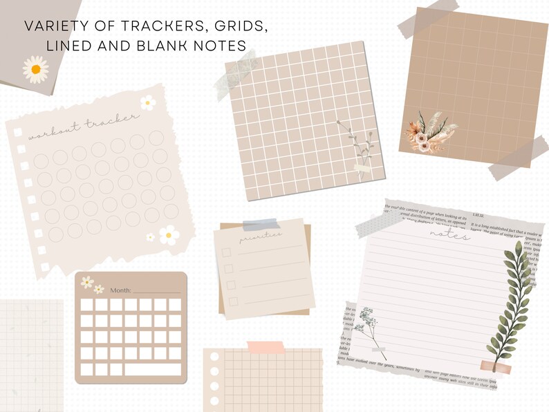 40 Aesthetic Goodnotes Sticky Notes Boho Digital Stickers iPad Stickers ...