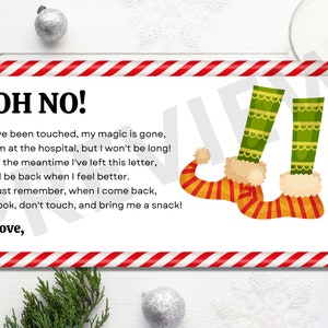 Elf Got Touched Letters | Christmas Elf Printable | Instant Download - Etsy