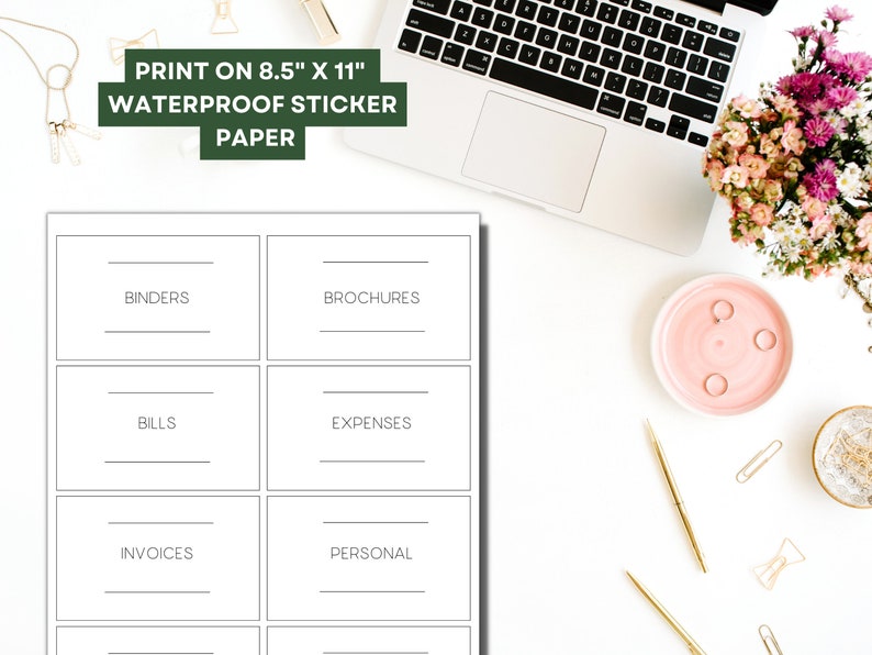 99 Minimalist Office Labels | Aesthetic Office Organizer | Digital ...