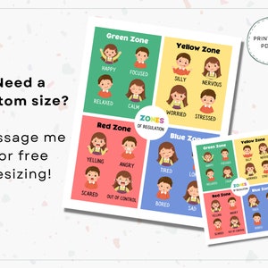 Zones of Regulation Poster Feelings Poster Emotions Chart - Etsy