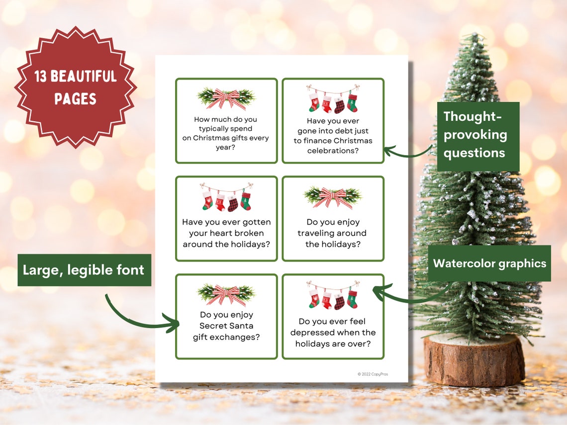 Christmas Conversation Cards | Family Friendly Conversation Starters ...