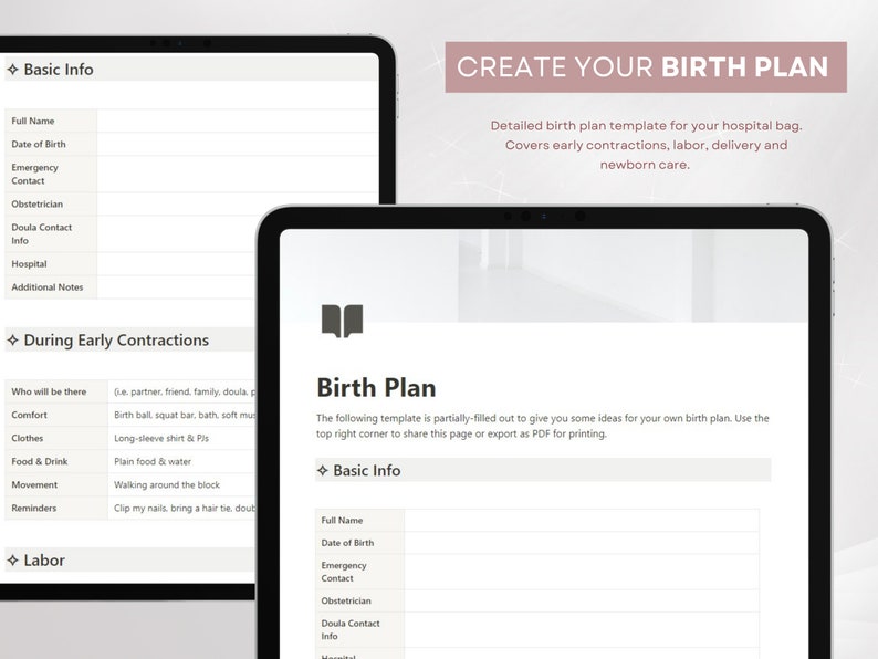 Minimalist Pregnancy Planner Pregnancy Notion Templates Etsy