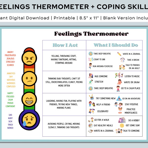 Feelings Thermometer - Etsy