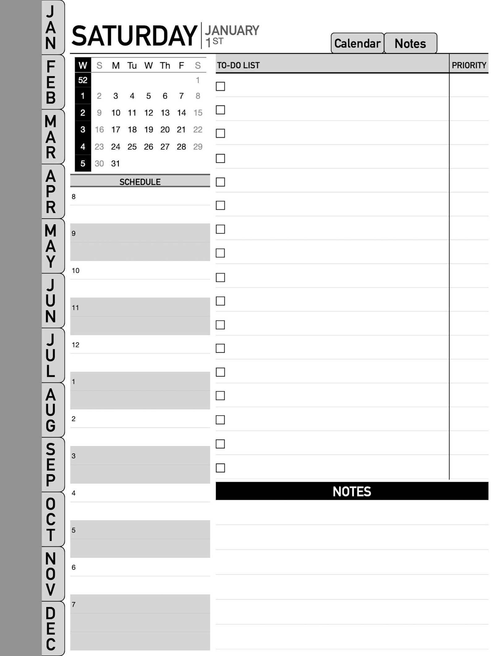 Daily Planner For Remarkable Remarkable 2 Etsy