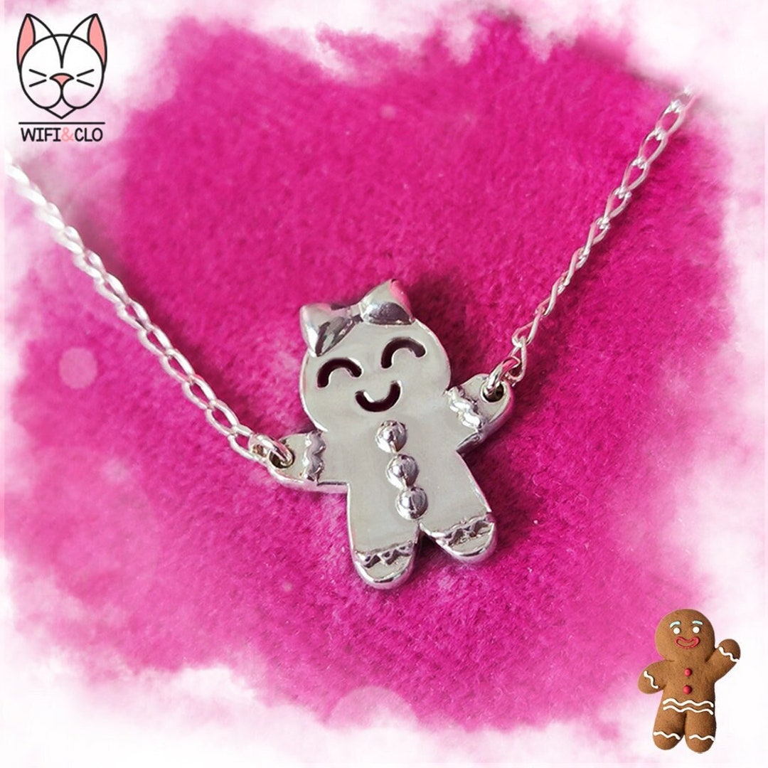 Gingerbread Necklace/ Gingerbread Christmas Jewelry/ Handmade Jewelry ...