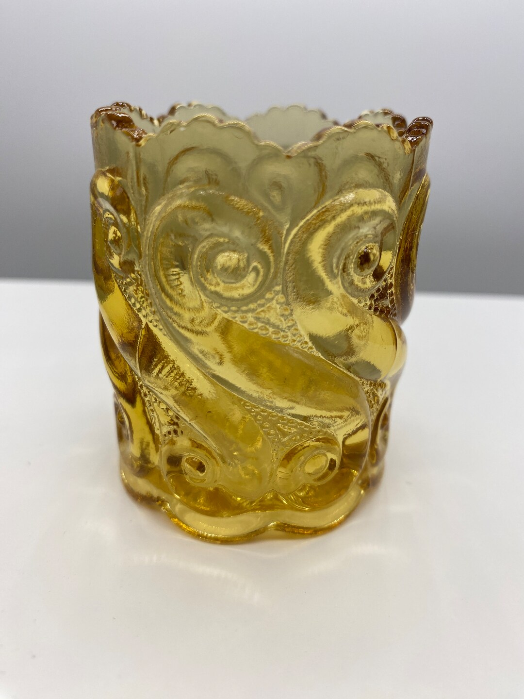 Antique EAPG Toothpick Holder in the S Repeat Pattern (amber Glass) - Etsy