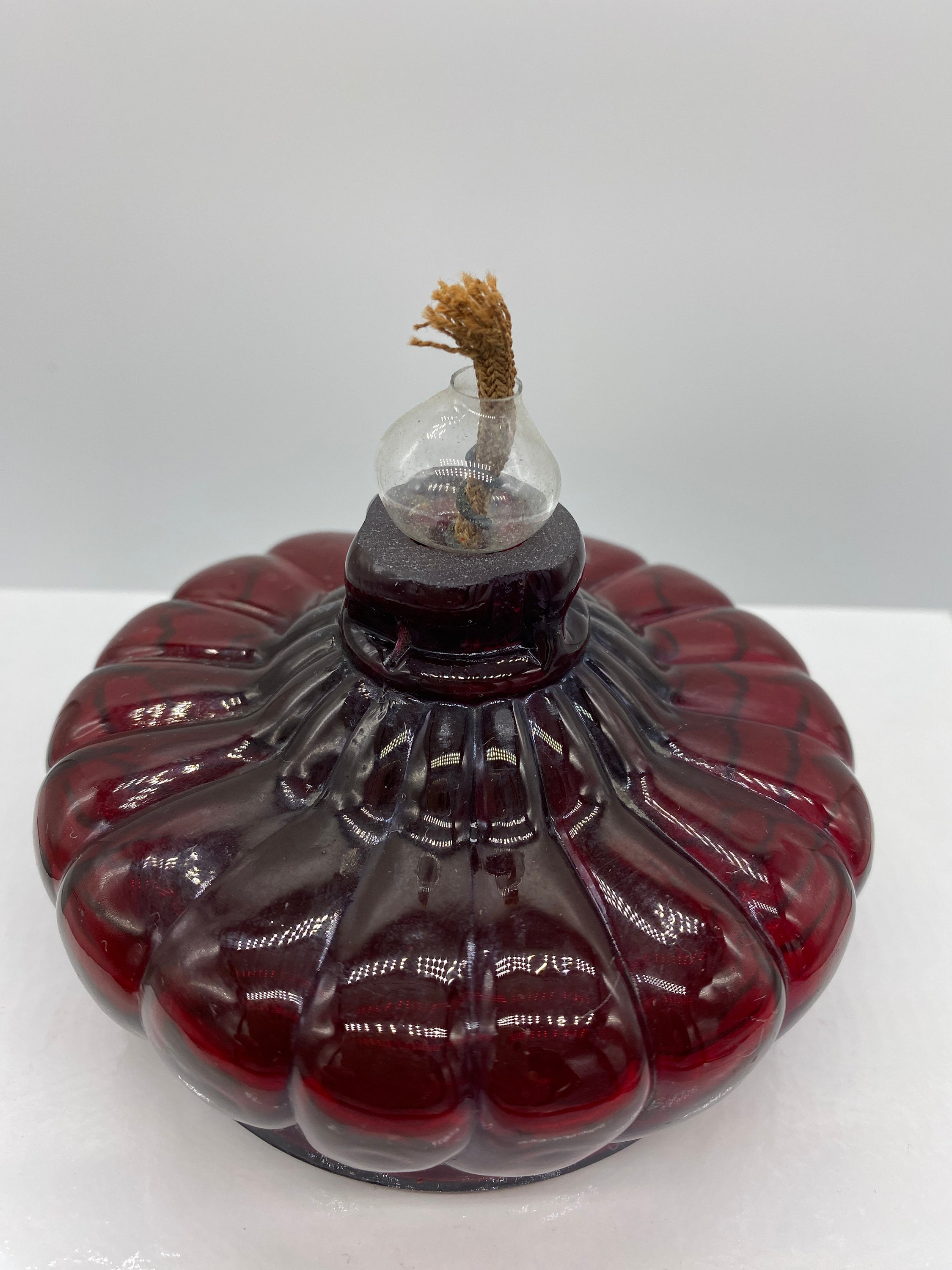 Glow Lamp in Ruby Red, Antique Miniature Oil Lamp. RARE (fig. 625, P ...