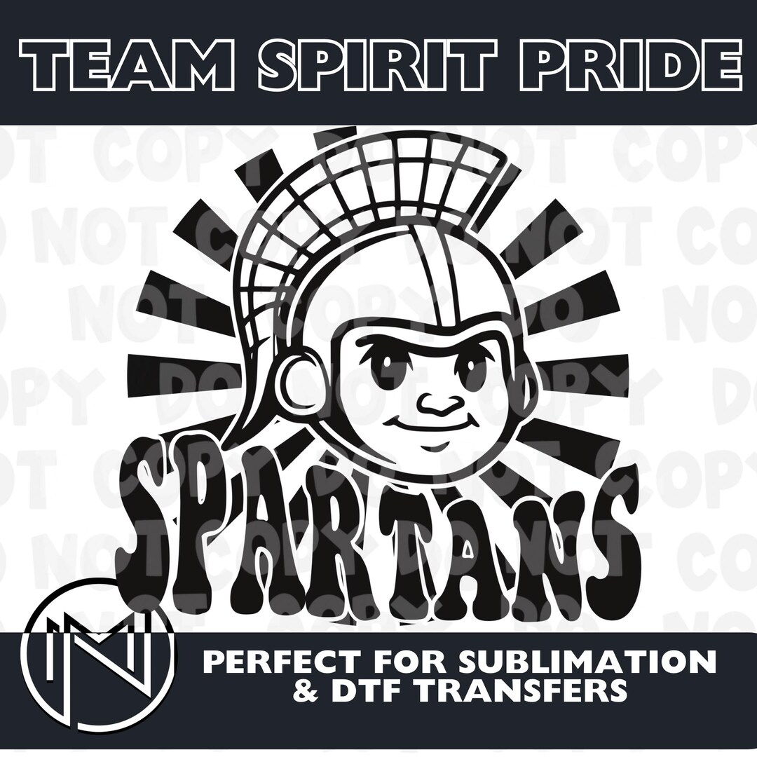 Spartans Mascot School Spirit Png Svg Design for Htv, Sublimation, UV ...