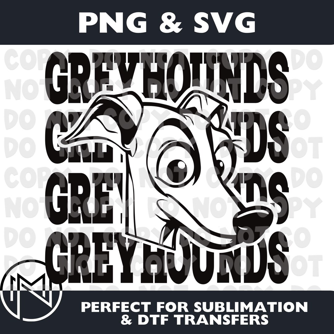 Greyhounds Mascot School Spirit Png Svg Design for Htv, Sublimation, UV ...