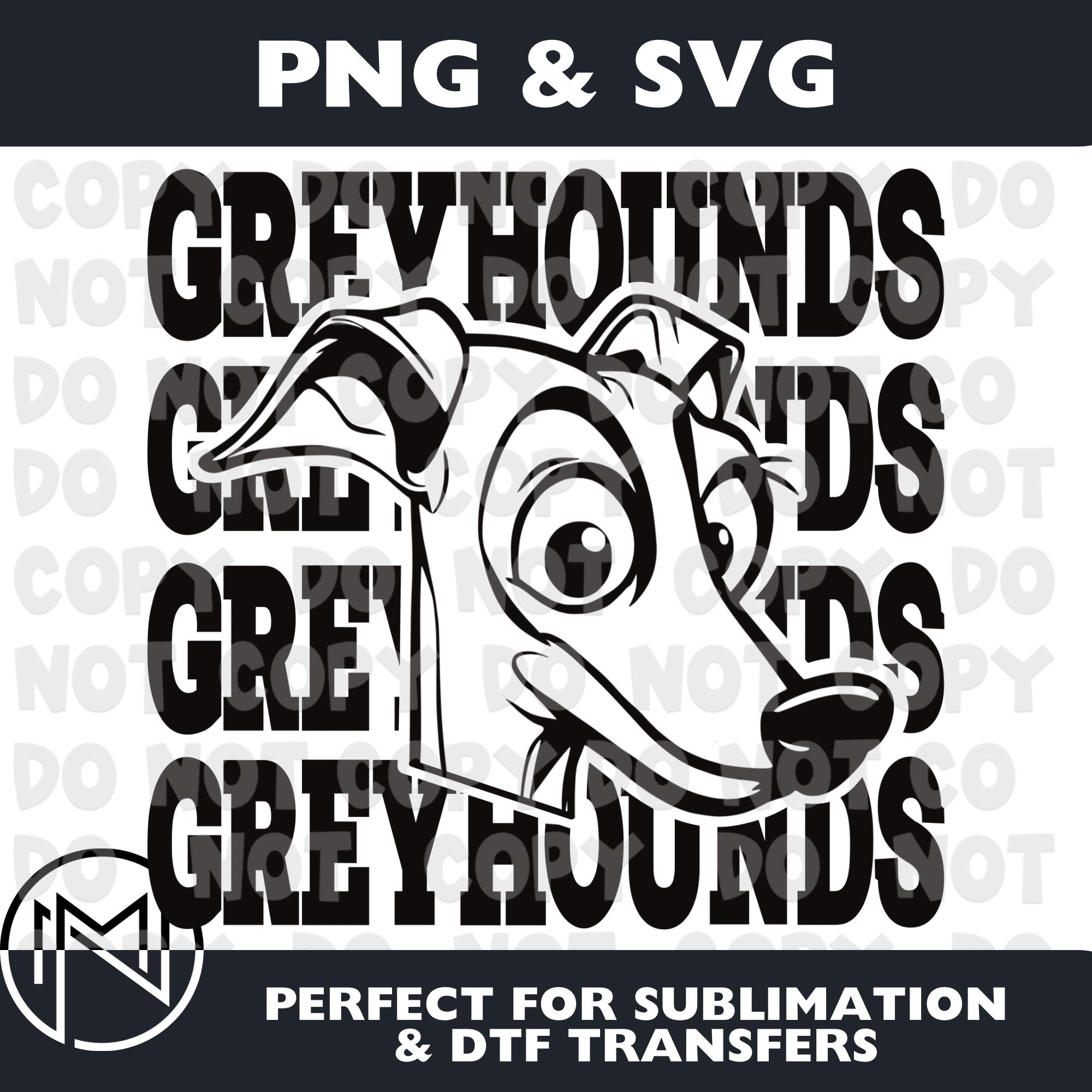 Greyhounds Mascot School Spirit Png Svg Design for Htv, Sublimation, UV ...