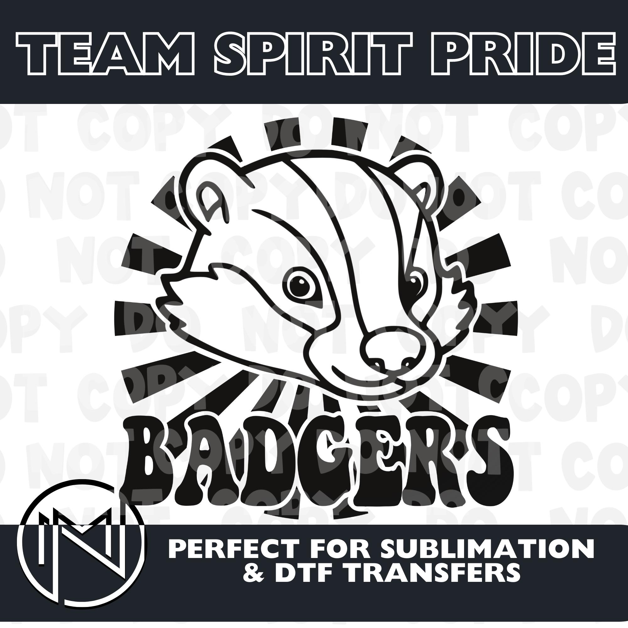 Badgers Mascot School Spirit Png Svg Design for Htv, Sublimation, UV ...