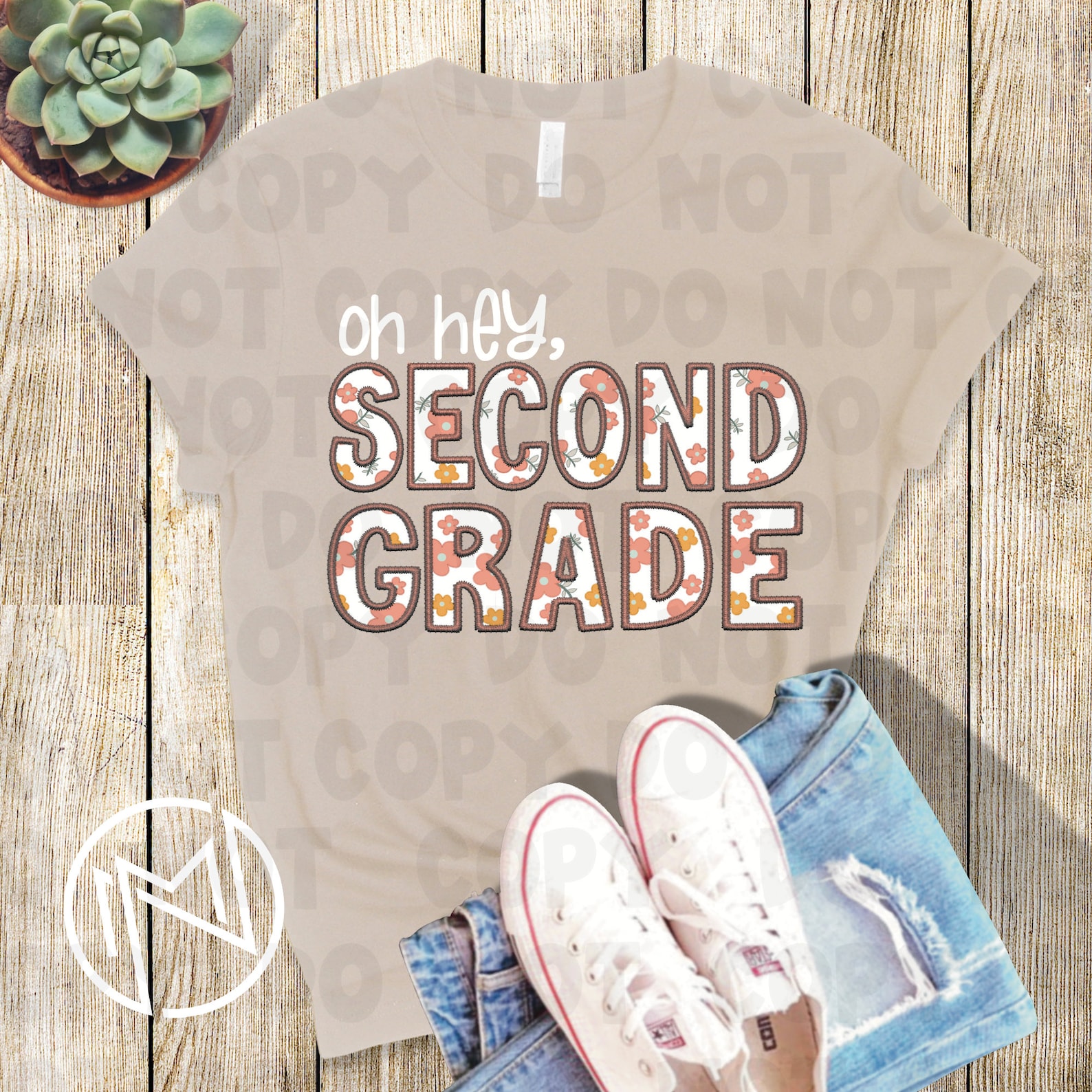 Second Grade Teacher PNG Image, Faux Embroidery Back to School Design ...