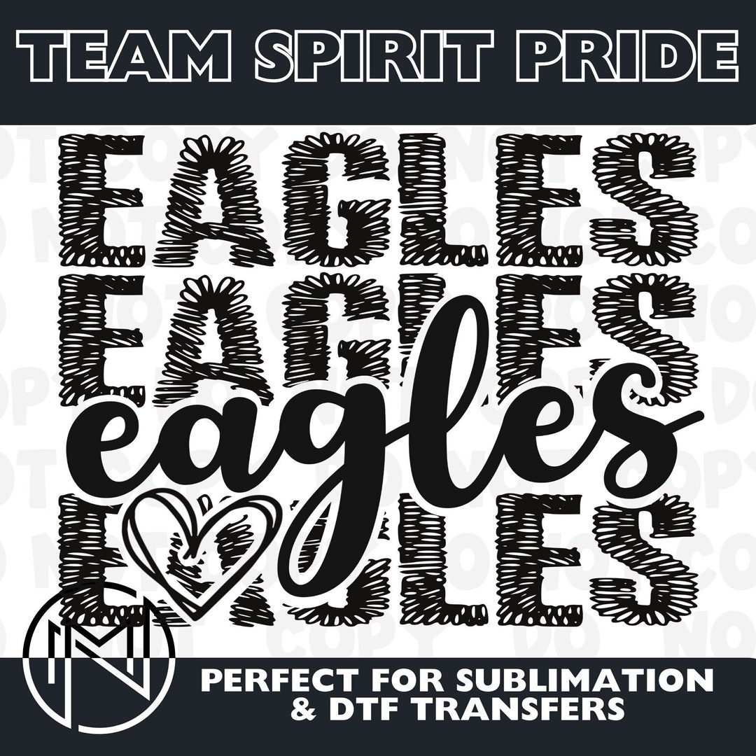 Eagle Pride | Team Spirit Tee School Mascot PNG Digital Download ...
