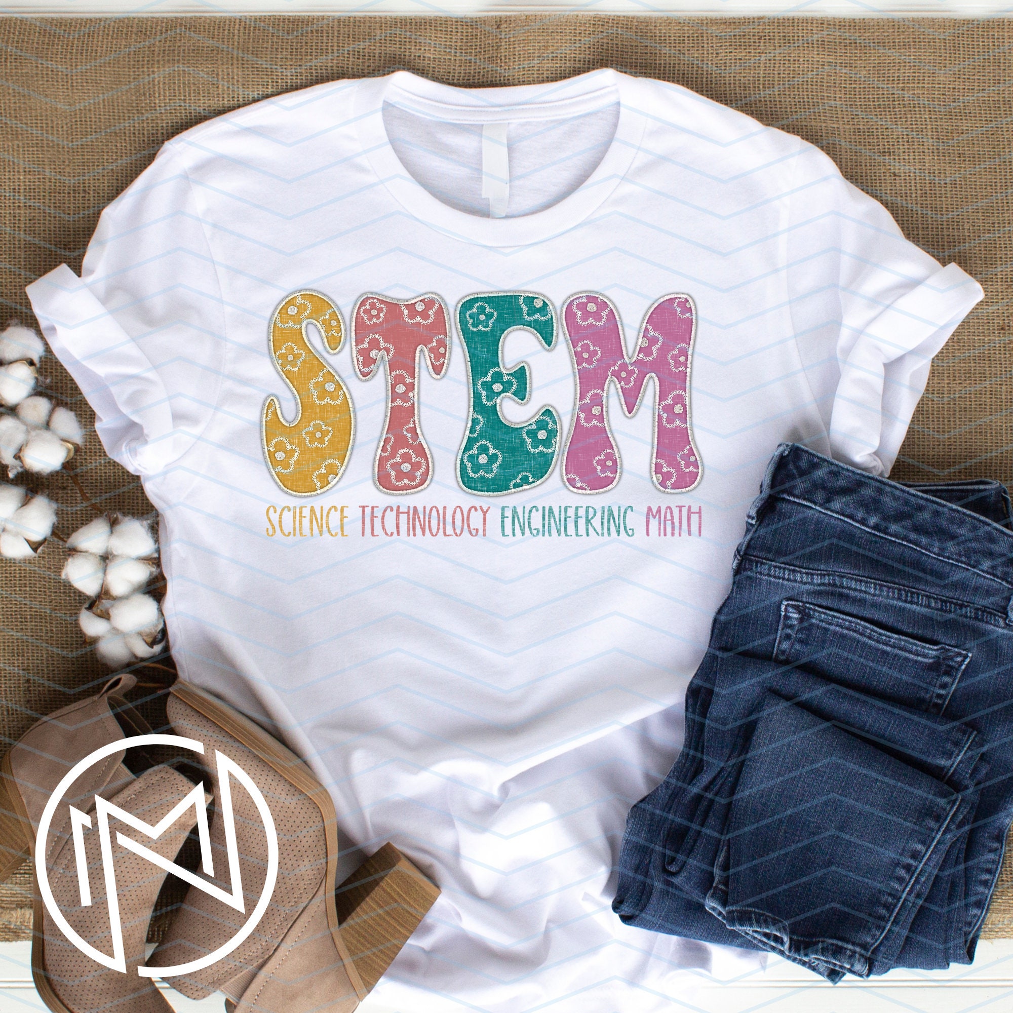 Faux Embroidery STEM Teacher Shirt PNG, STEM Special, Science Teacher ...