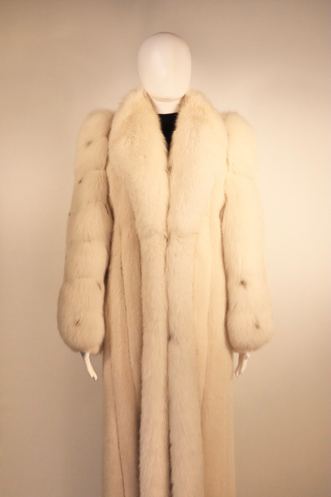 Vintage White Fox Full Length Coat - Etsy