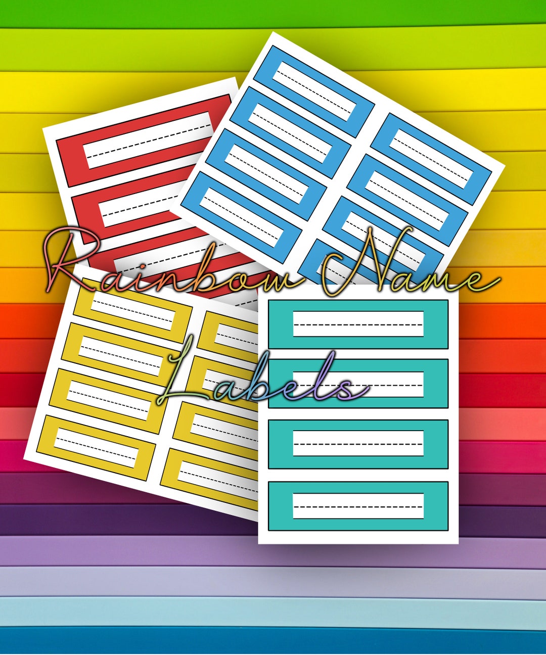 Rainbow Labels for Preschool and Daycare - Add Color and Organization ...