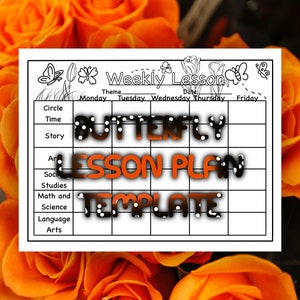 Butterfly Theme Lesson Plan Template - Instant Download - Etsy