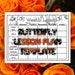 Butterfly Theme Lesson Plan Template - Instant Download - Etsy