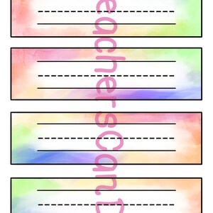 Rainbow Watercolor Labels for Preschool and Daycare - Add Color and ...