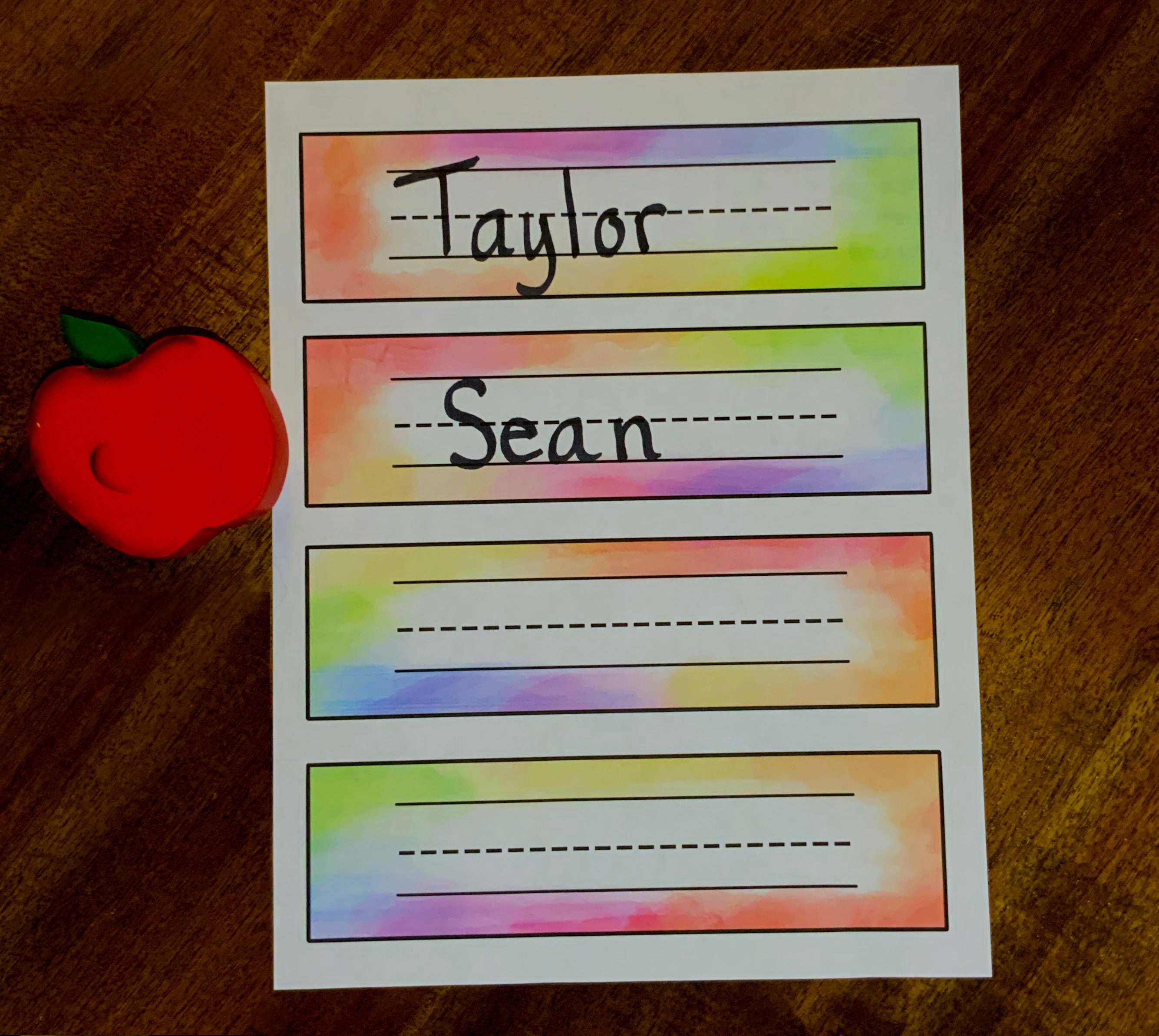 Rainbow Watercolor Labels for Preschool and Daycare - Add Color and ...