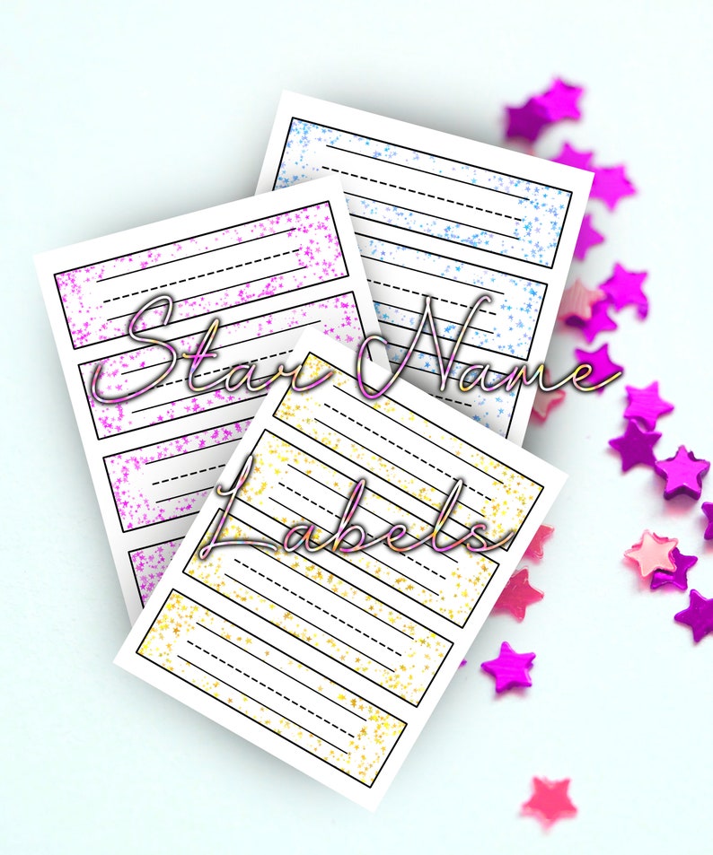 Star Labels for Preschool and Daycare - Sparkle and Organize Your ...