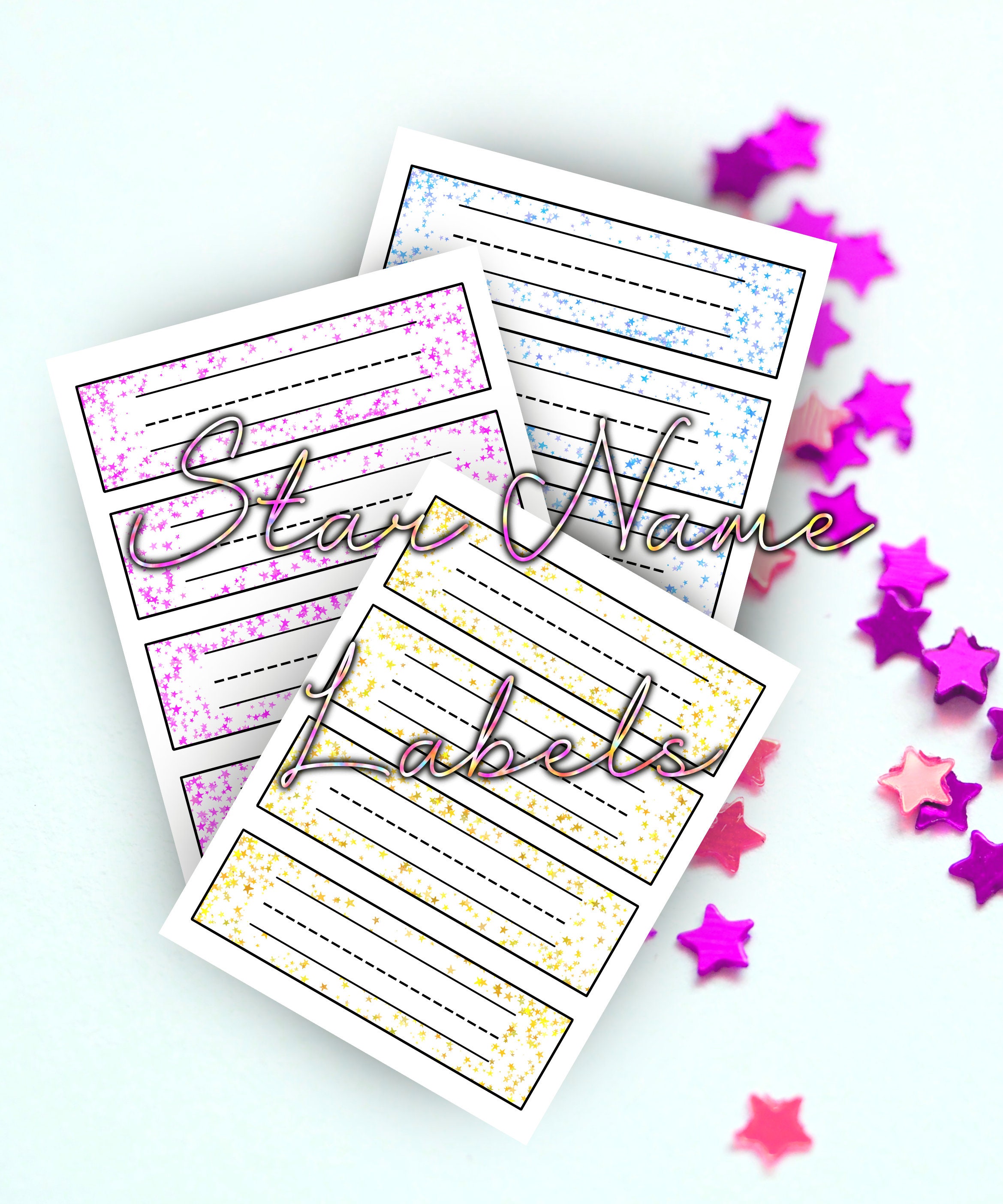 Star Labels for Preschool and Daycare - Sparkle and Organize Your ...