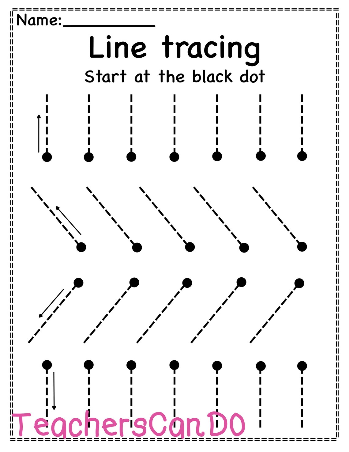Preschool Line Tracing Worksheets - Printable PDF - Etsy