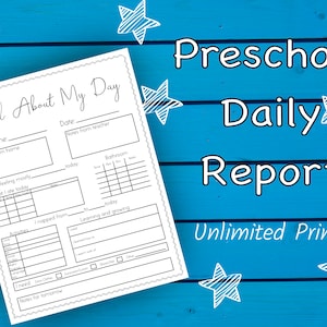 Fun and Detailed Digital Daily Report Template - Instant Download - Etsy