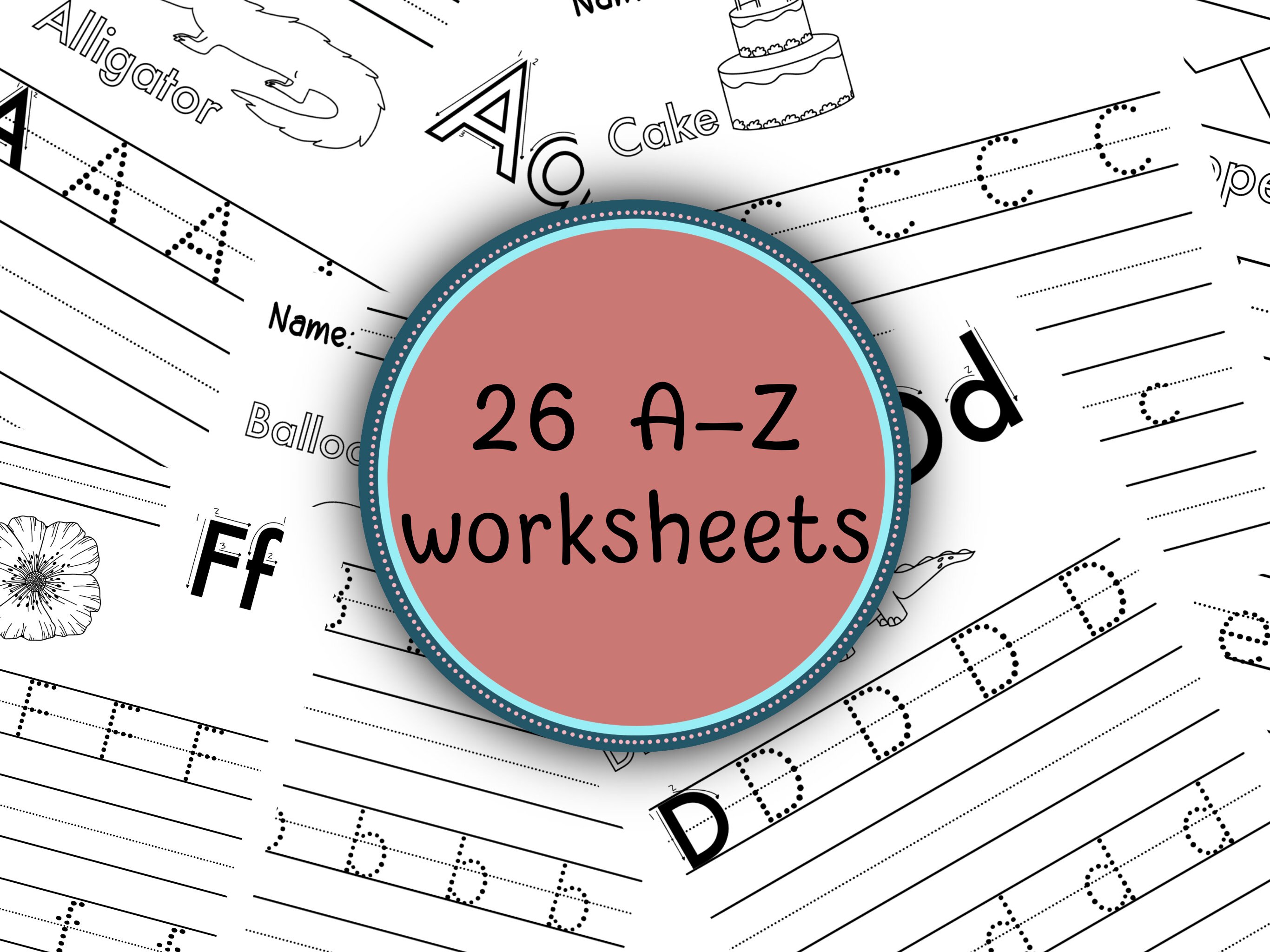 A-Z Preschool & Daycare Worksheets Instant PDF Download for Endless ...