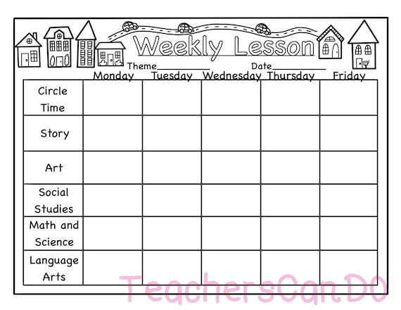 Preschool/toddler/daycare Neighborhood Themed Lesson Plan - Etsy