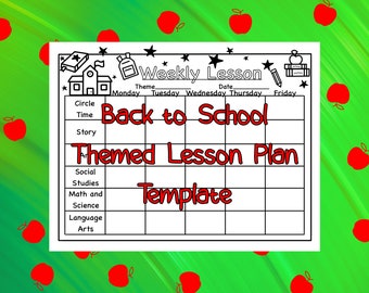 Sunflower Themed Lesson Plan Template - Instant Download - Etsy