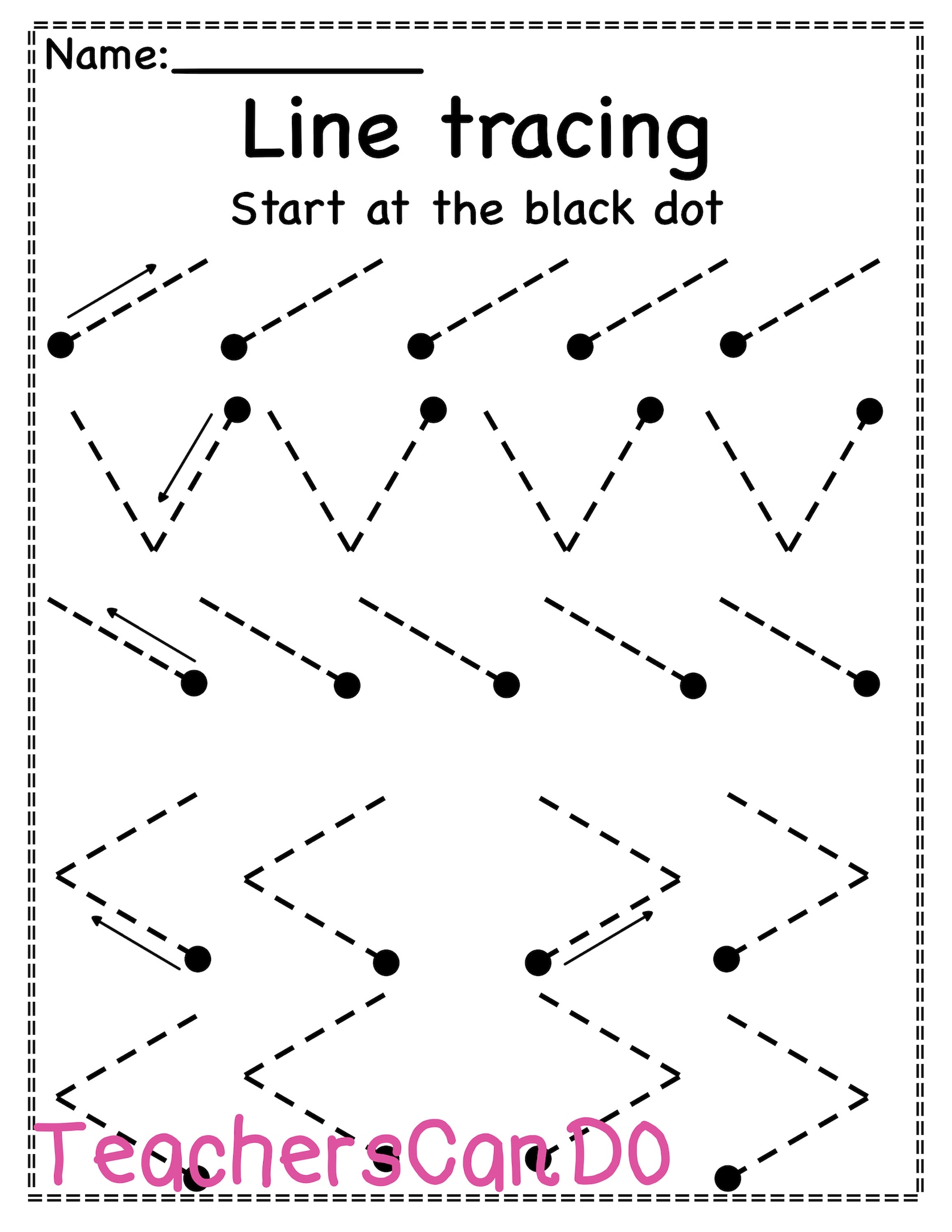 Preschool Line Tracing Worksheets - Printable PDF - Etsy
