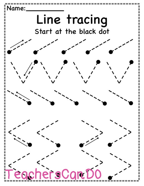 Tracing Lines Worksheets Pdf