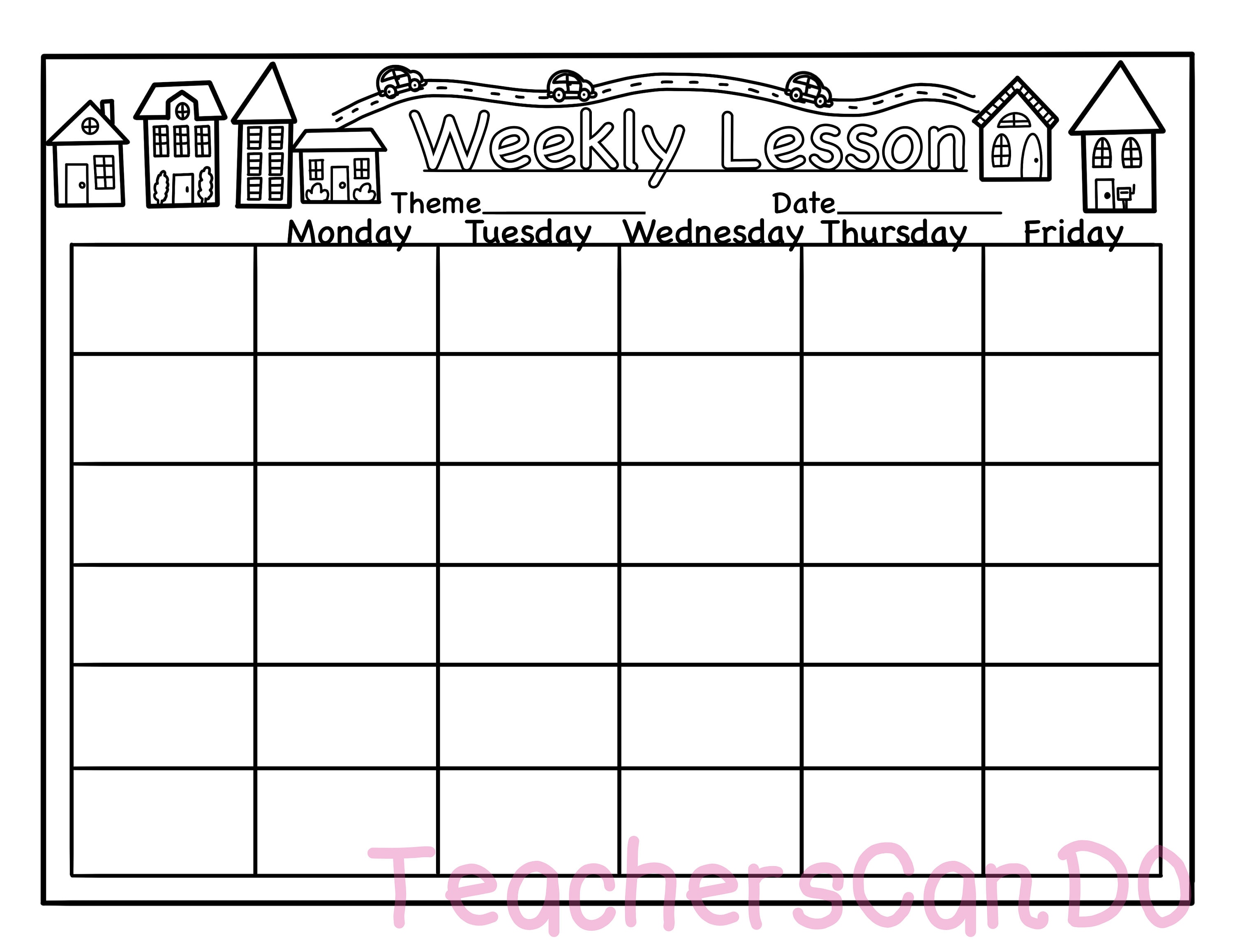 Preschool Planning Template Preschool Lesson Plan Template Creative