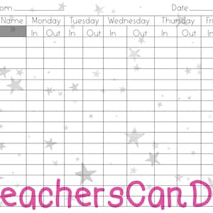 Parent Sign-in/out Sheets for Preschool and Daycare - 4 Themes ...