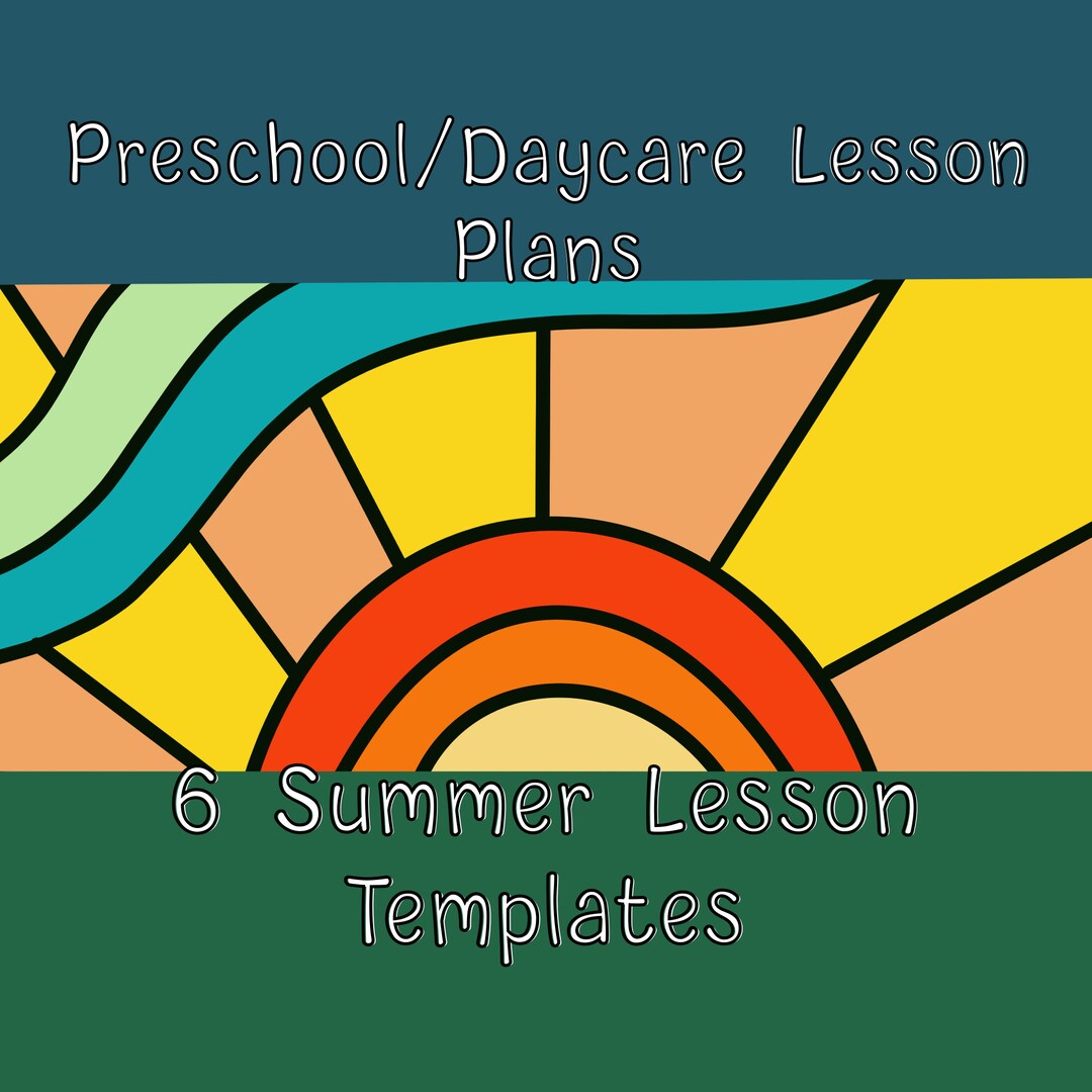 Preschool/daycare Summer Bundle Six Lesson Plan Templates - Etsy