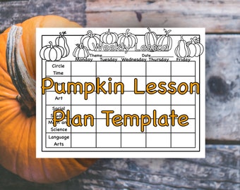 Fall Leaves Themed Preschool Lesson Plan Template - Instant Download - Etsy