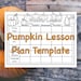 Pumpkin Themed Preschool Lesson Plan Template - Instant Download - Etsy