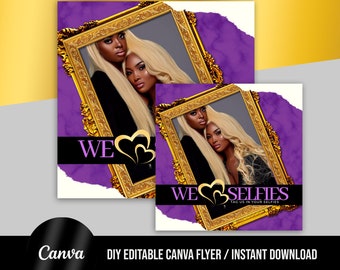 DIY Tag Us in Your Selfie Template Social Media Flyer - Etsy