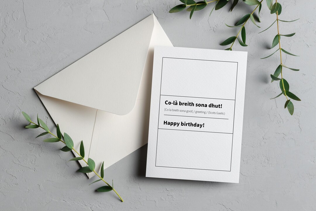 Happy Birthday! | Co-là Breith Sona Dhut! - Scottish Gaelic Definition ...