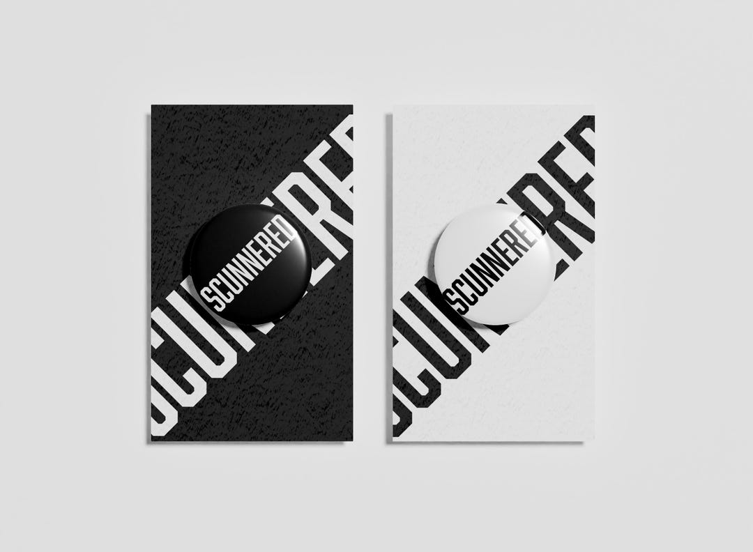 SCUNNERED – Fun Scottish Inspired Button Badge in 25mm or 32mm. (pack ...