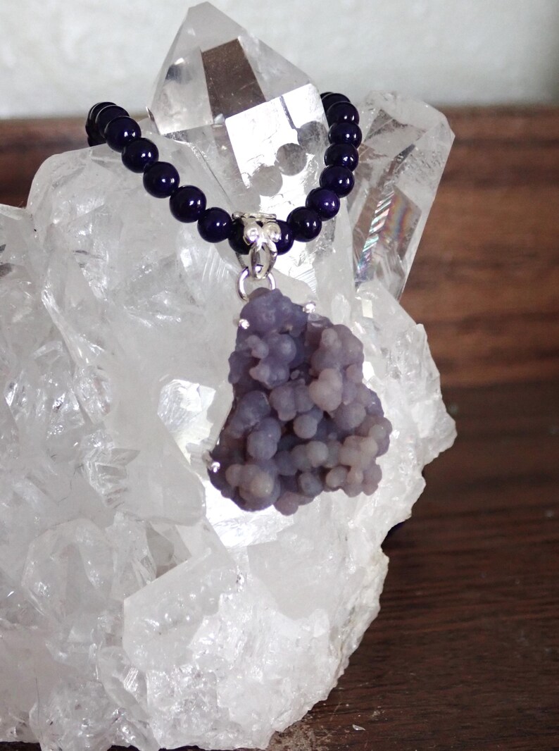 Botryoidal Grape Agate 925 Sterling Silver Pendant Riverstones ...