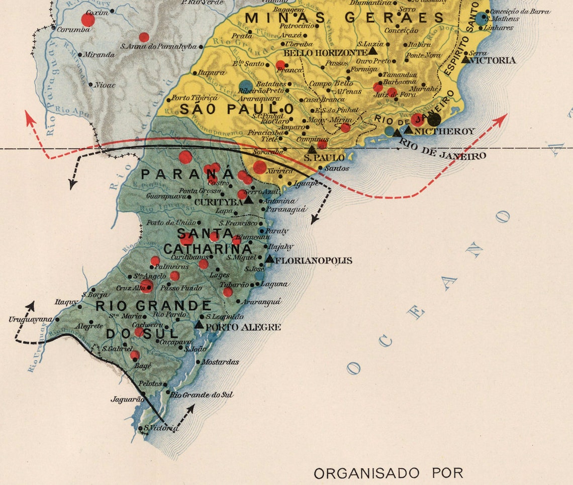 Climate Map of Brazil - Etsy