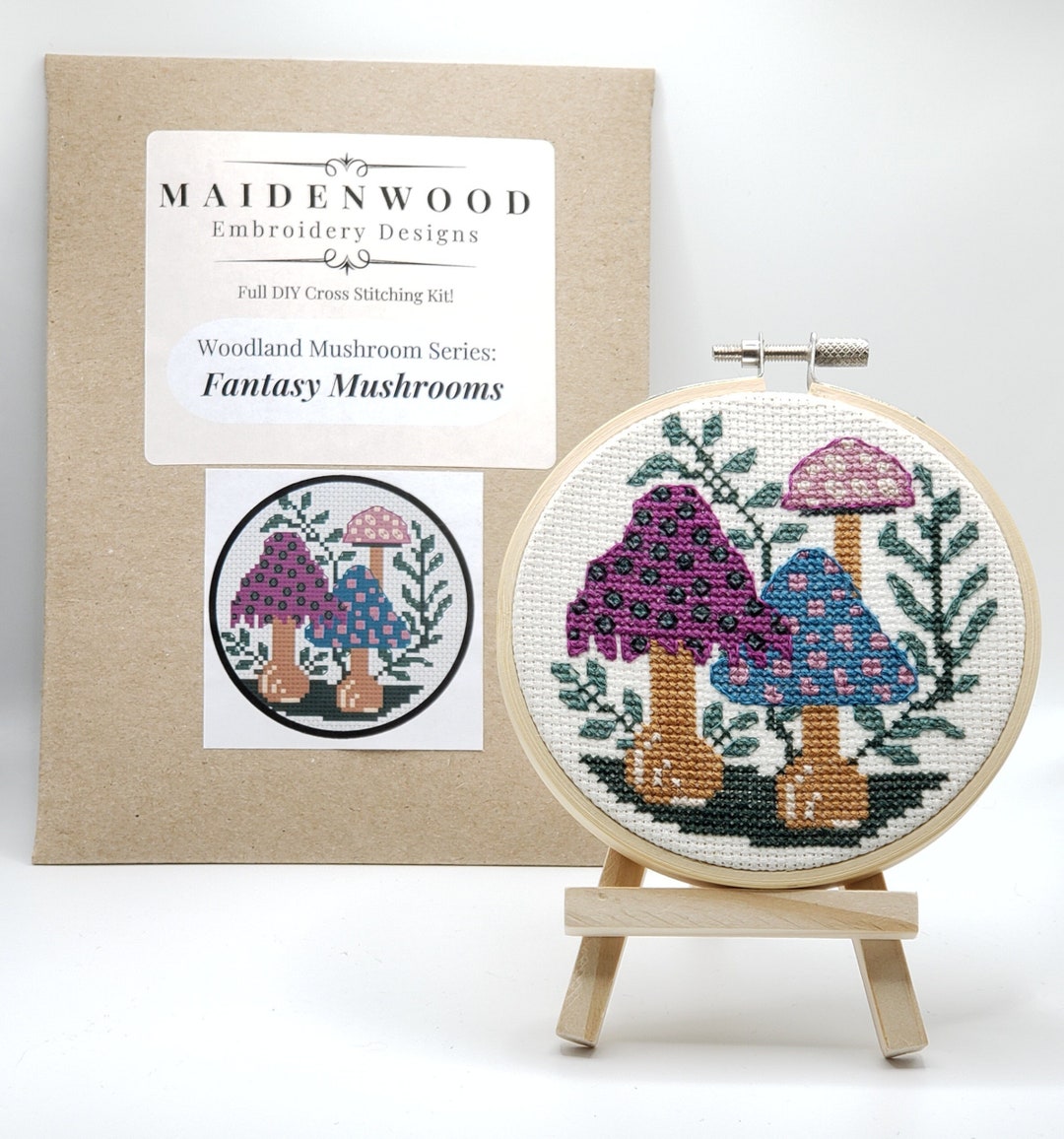 Fantasy Mushroom Full DIY Cross Stitching Kit - Etsy