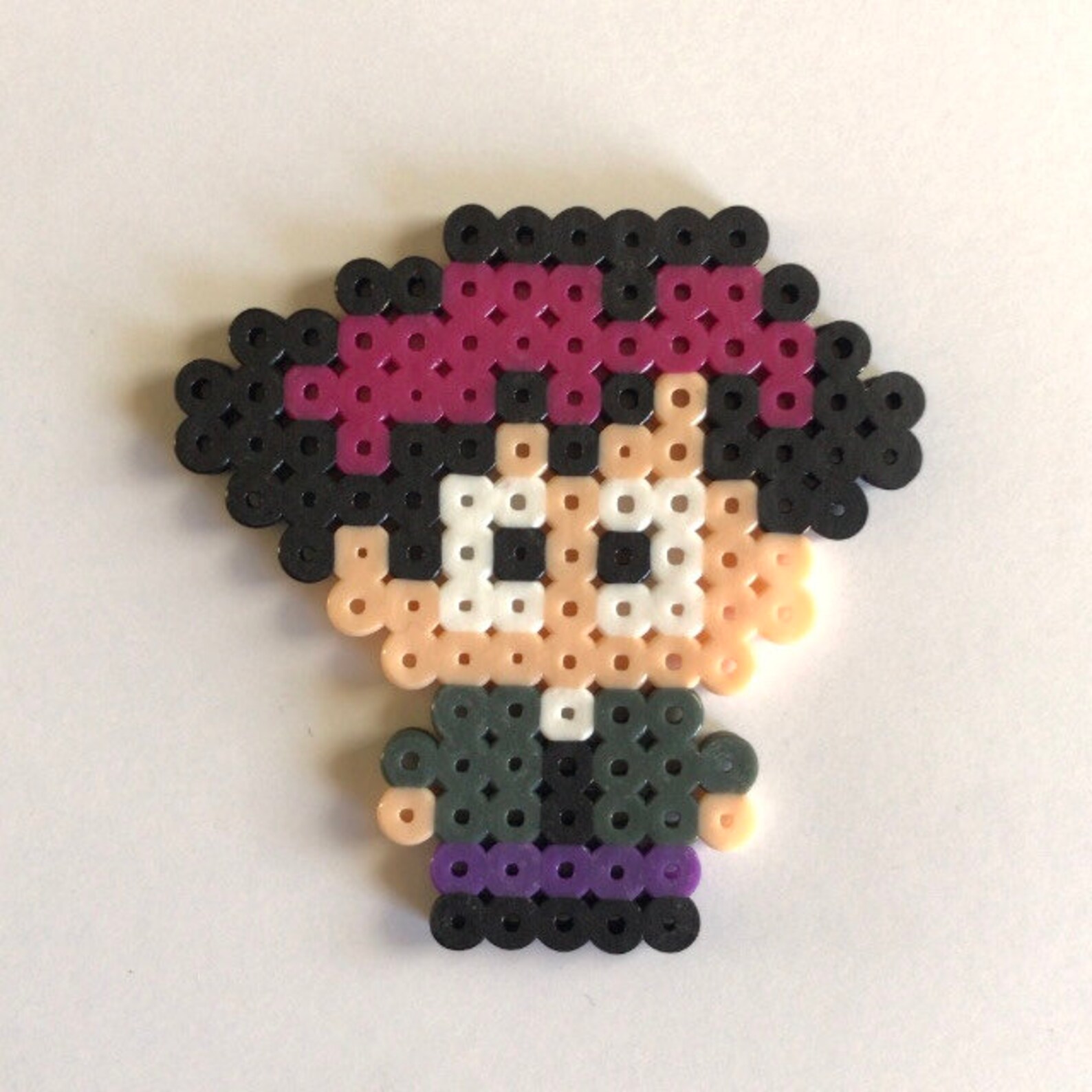 Goth Kids Perler Bead Keychain, Handmade Pixel Art - Etsy