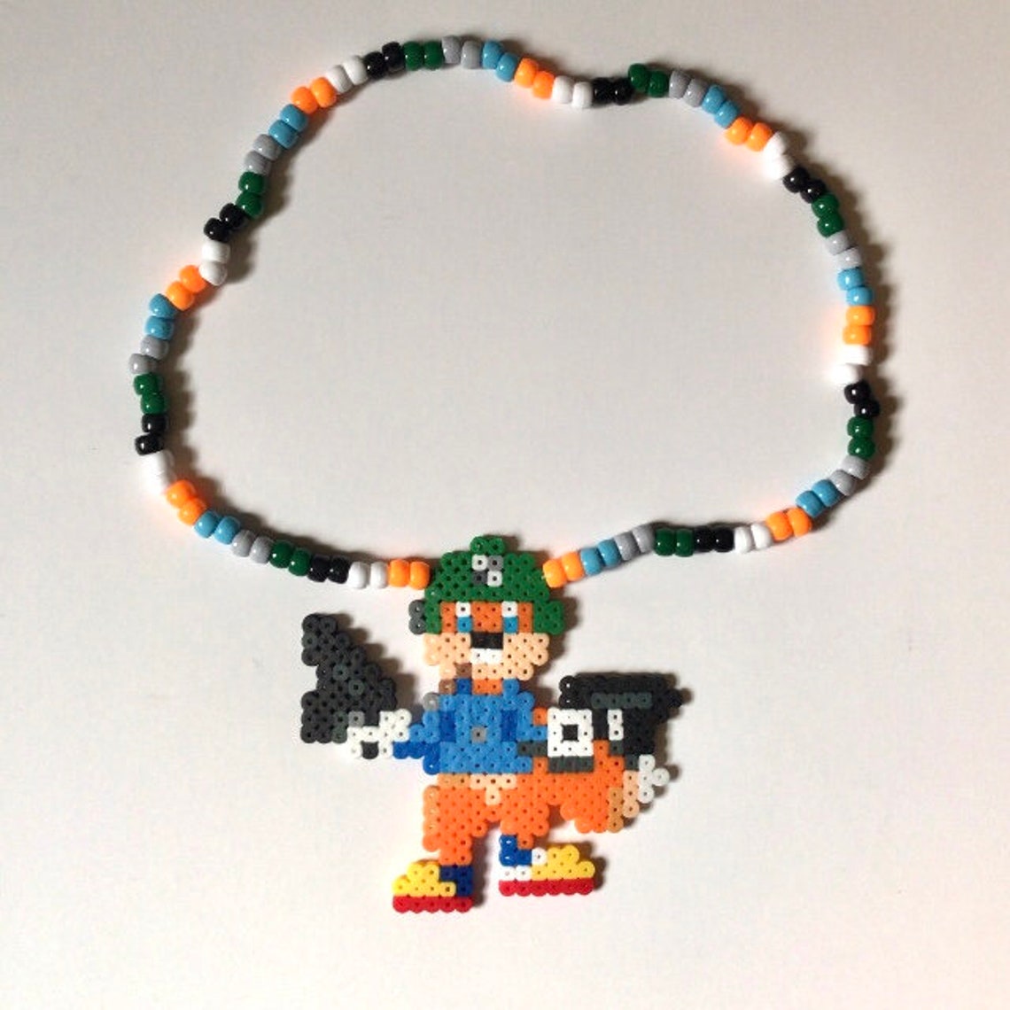 Conker the Squirrel Perler Bead Stand , Kandi Necklace , Perler Beads ...