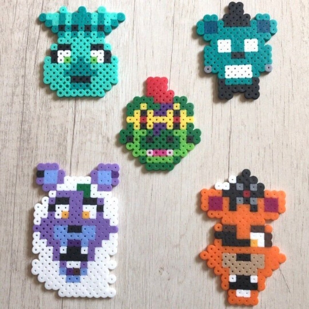 Handmade FNAF Perler Sprites , Five Nights Hama Beads , Perler Beads ...