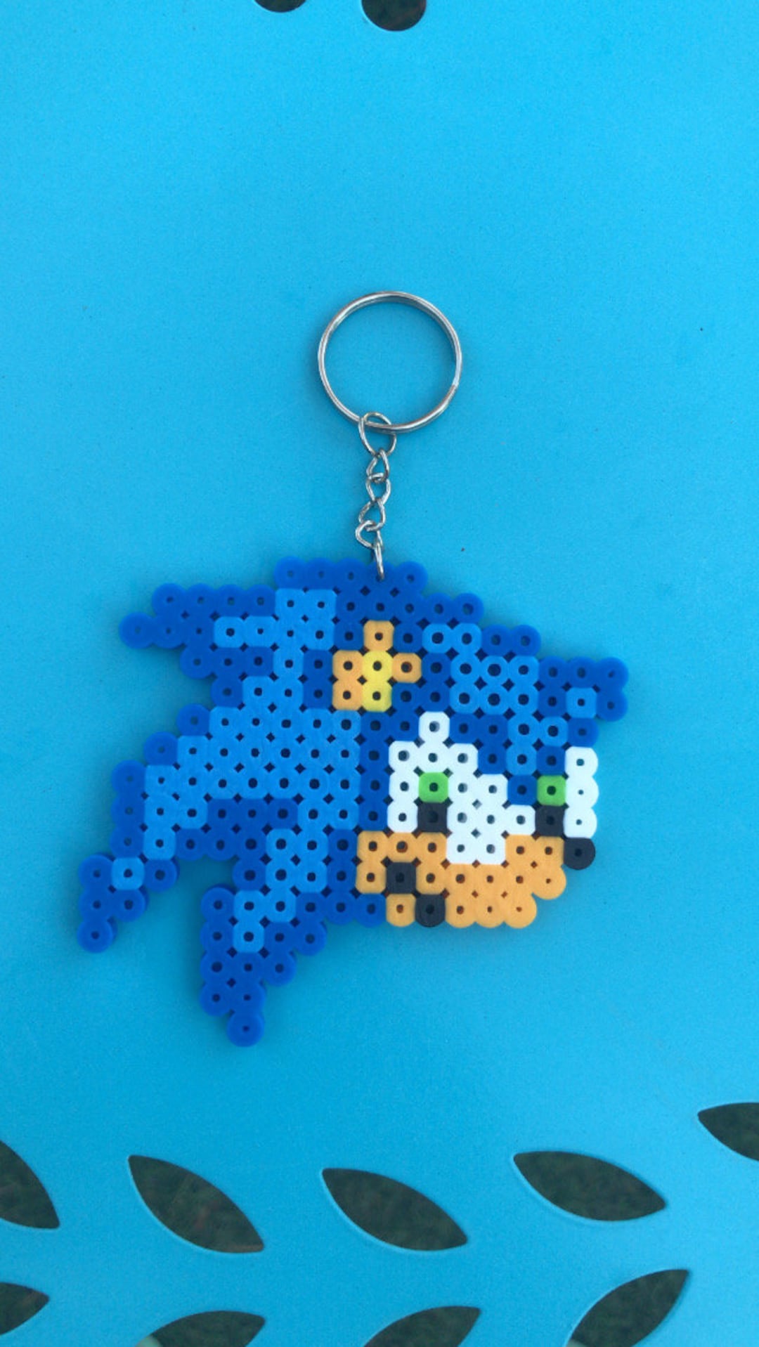 Sonic the Hedgehog Perler Beads Perler Sprite Keychain Handmade Pixel ...
