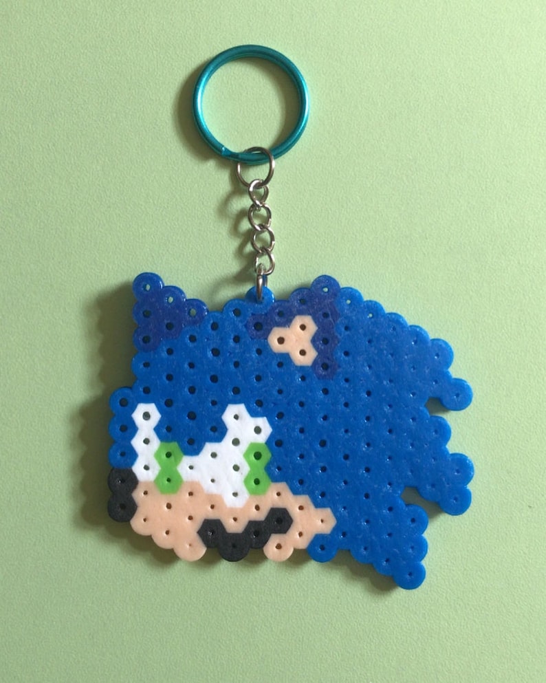 Perler Bead Keychains , Handmade Sonic Characters , Pixel Art , Gamer ...