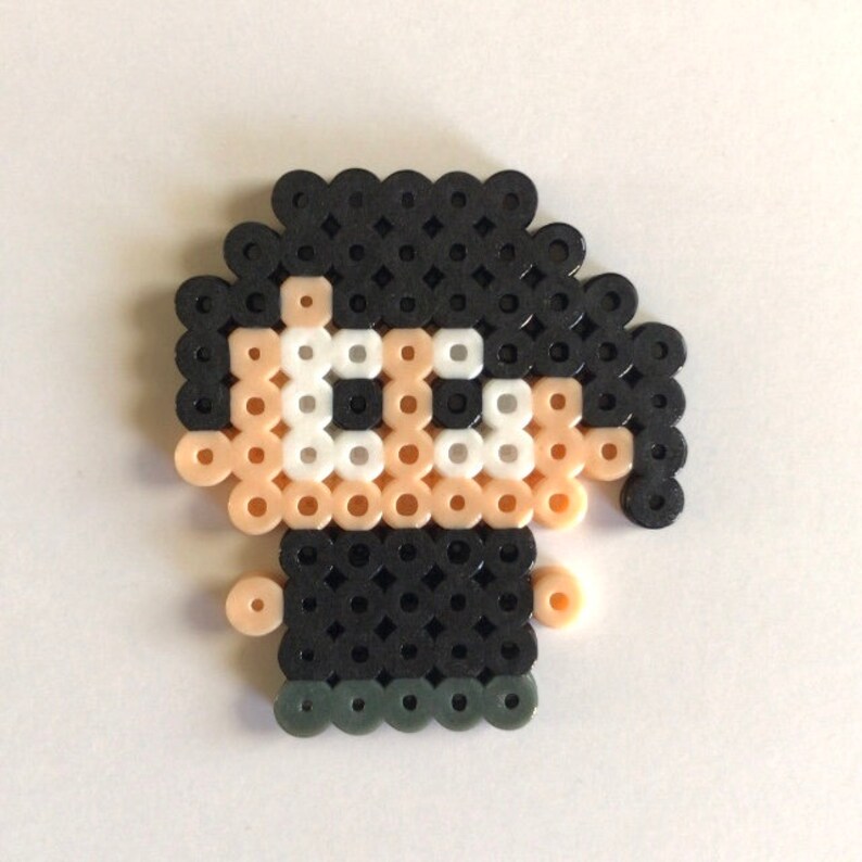 Goth Kids Perler Bead Keychain, Handmade Pixel Art - Etsy